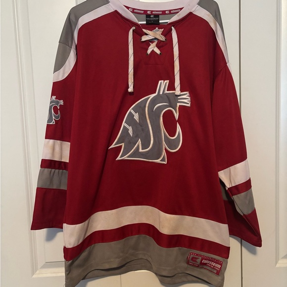 Shirts | Wsu Cougars Hockey Jersey Red And Gray | Poshmark